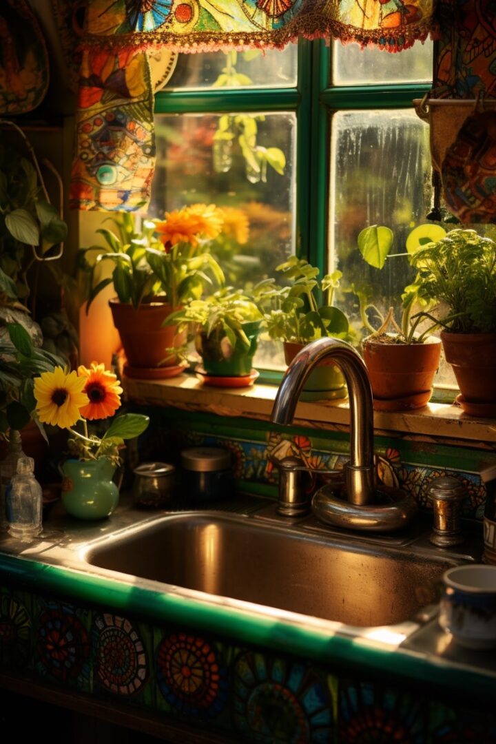30 Stunning Bohemian Kitchen Sink Inspirations You'll Love - H.M.G