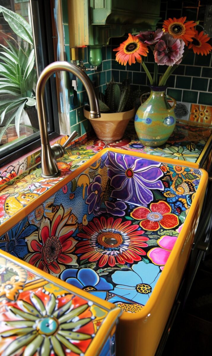 30 Stunning Bohemian Kitchen Sink Inspirations You'll Love - H.M.G