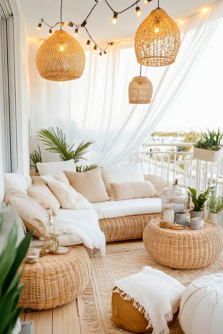 15+ Stunning Boho Balcony Concepts to Inspire Your Makeover! - H.M.G