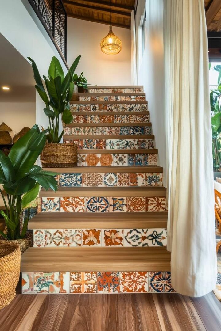 15+ Bohemian Staircase Designs to Elevate Your Home’s Aesthetic - H.M.G