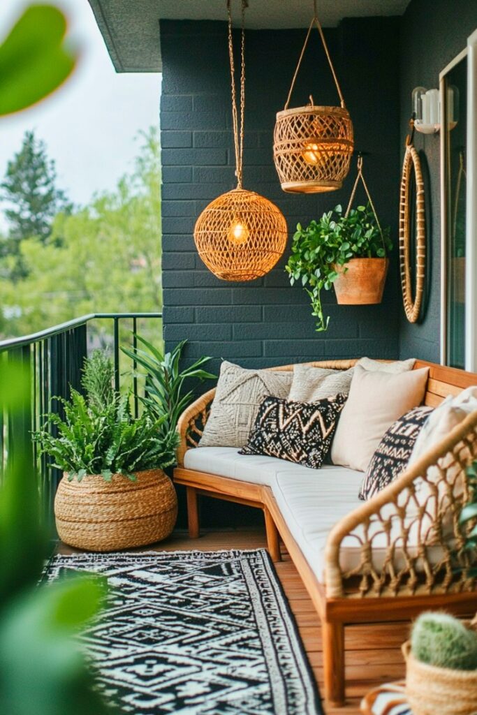 15+ Stunning Boho Balcony Concepts to Inspire Your Makeover! - H.M.G