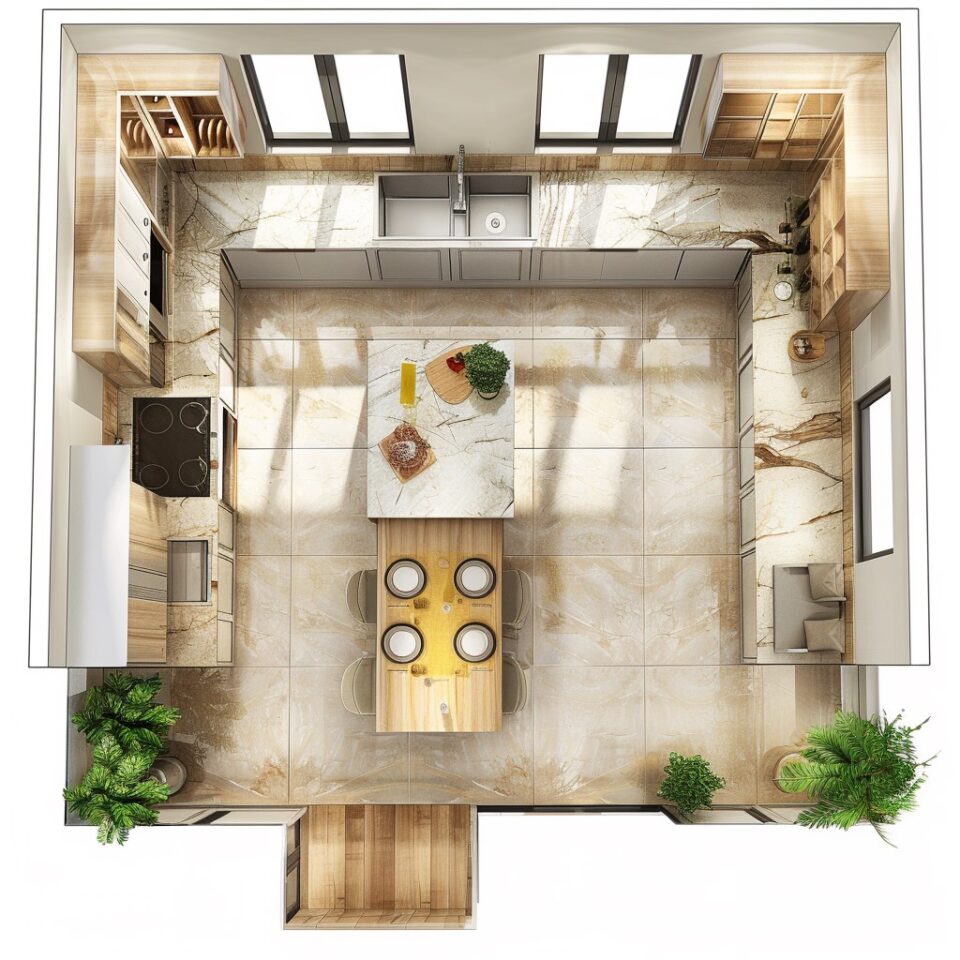 52 Chic U-Shape Kitchen Designs with Island For Your Next Kitchen ...