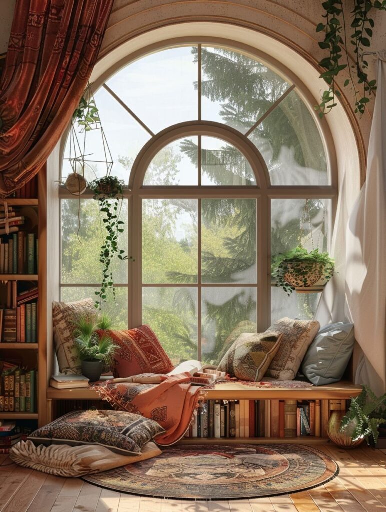 30 Stunning Boho Reading Nook Ideas for Book Lovers - H.M.G