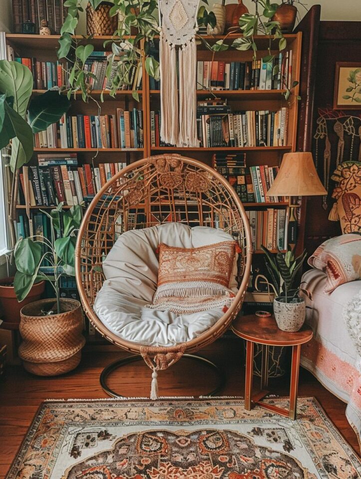 30 Stunning Boho Reading Nook Ideas for Book Lovers - H.M.G