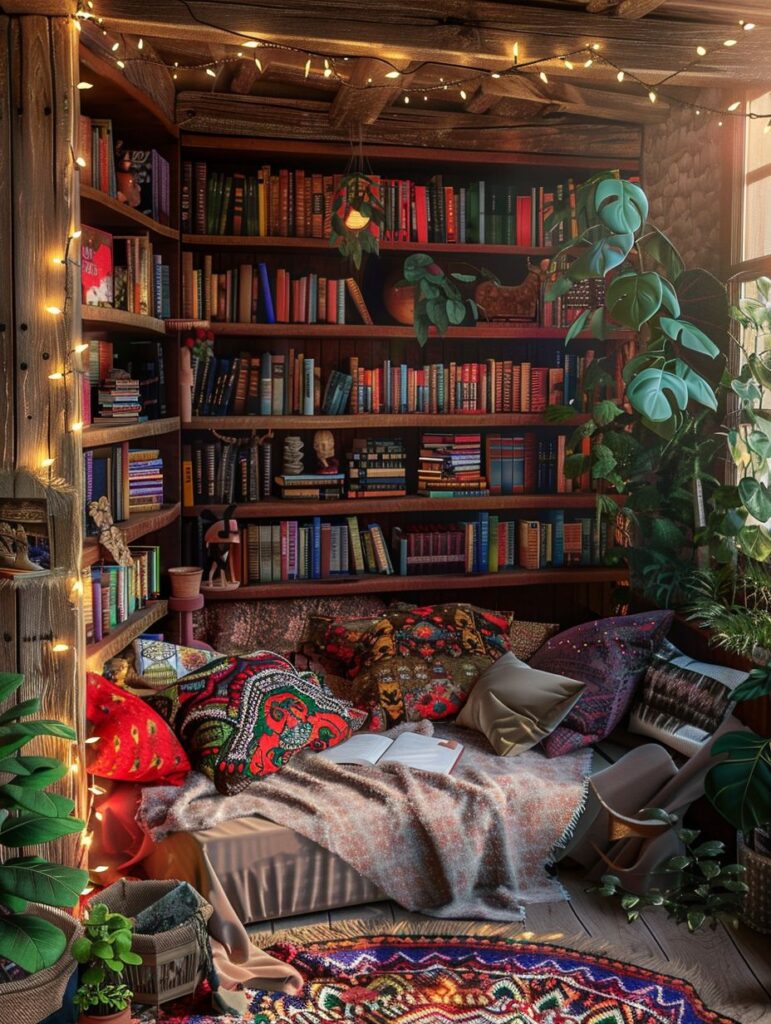 30 Stunning Boho Reading Nook Ideas for Book Lovers - H.M.G