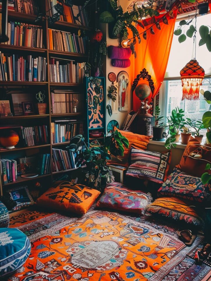 30 Stunning Boho Reading Nook Ideas for Book Lovers - H.M.G