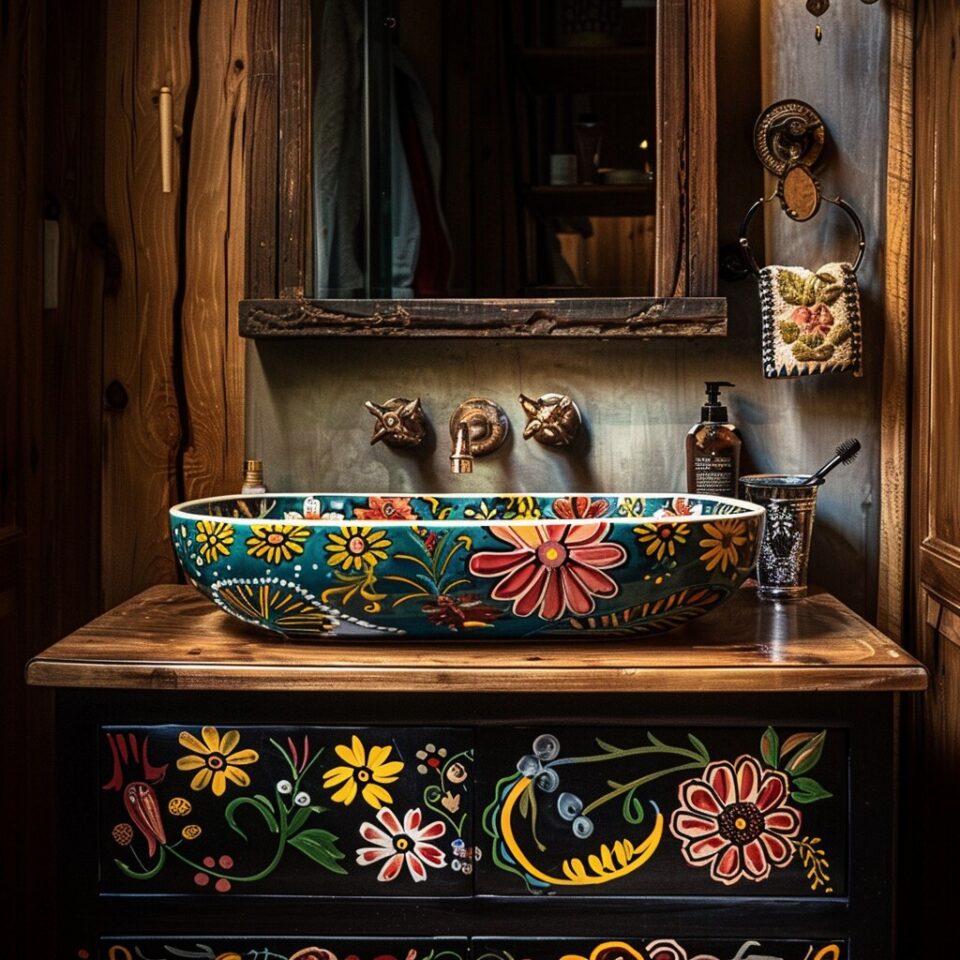 25+ Enchanting Boho Bathroom Sink Designs You'll Love - H.M.G