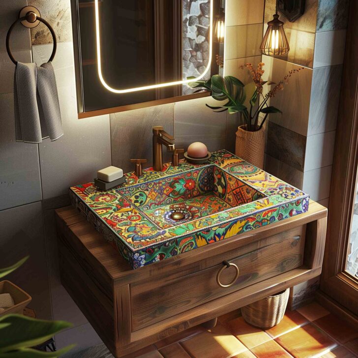 25+ Enchanting Boho Bathroom Sink Designs You'll Love - H.M.G