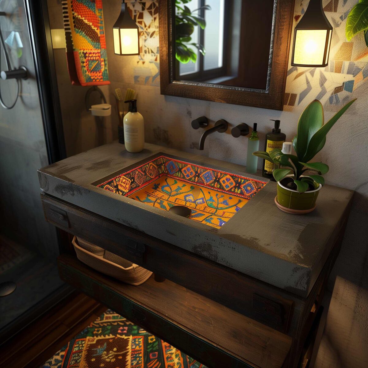 25 Enchanting Boho Bathroom Sink Designs You'll Love - H.M.G