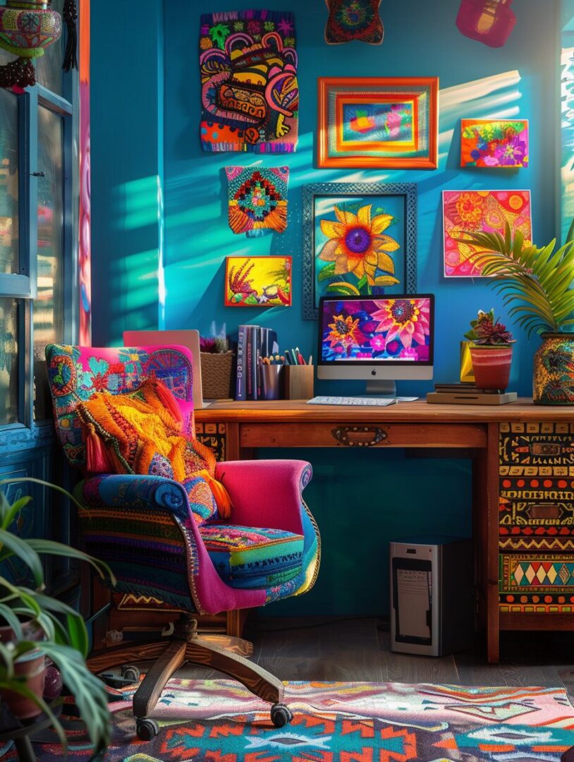 30 Gorgeous Boho Home Office Ideas That Will Inspire Your Best Work - H.M.G