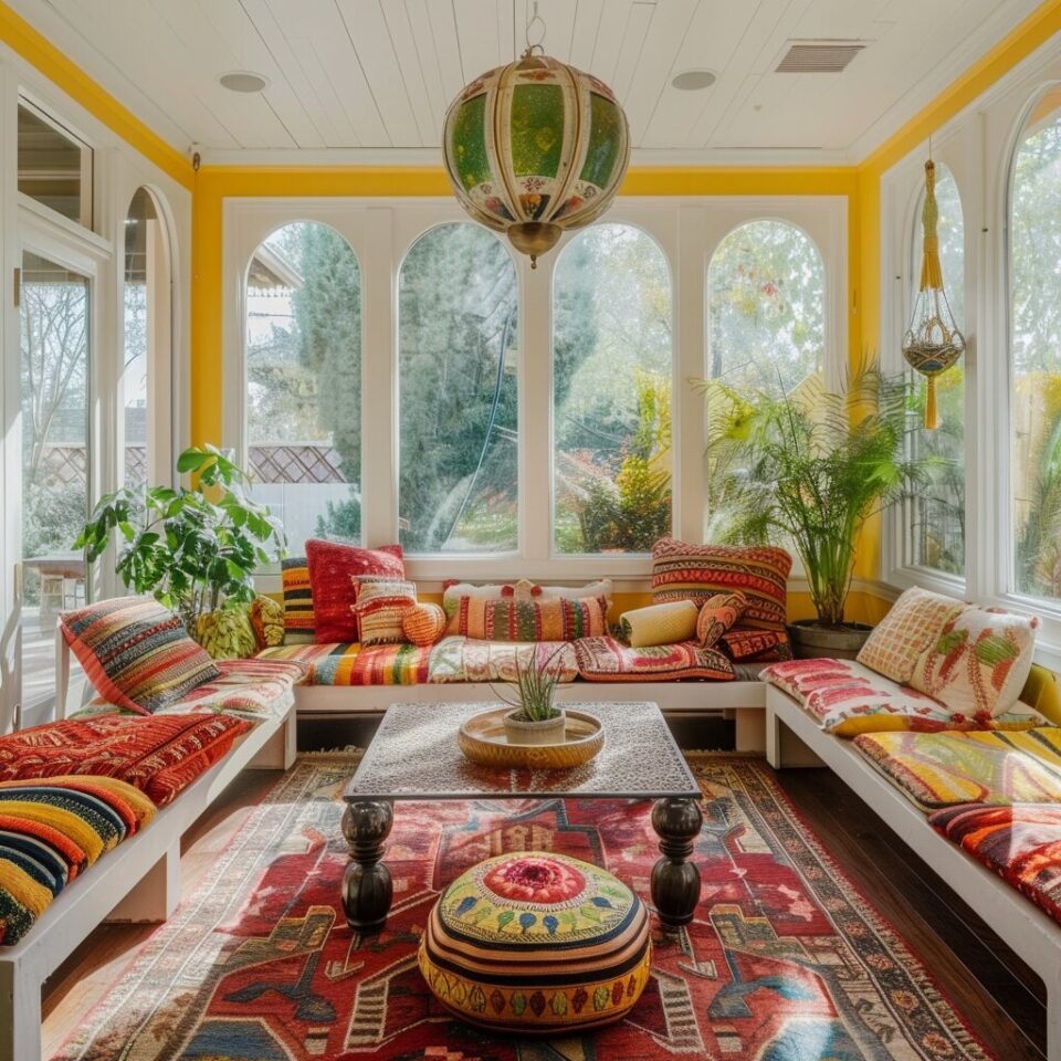 25+ Stunning Boho Sunroom Ideas to Brighten Your Home - H.M.G