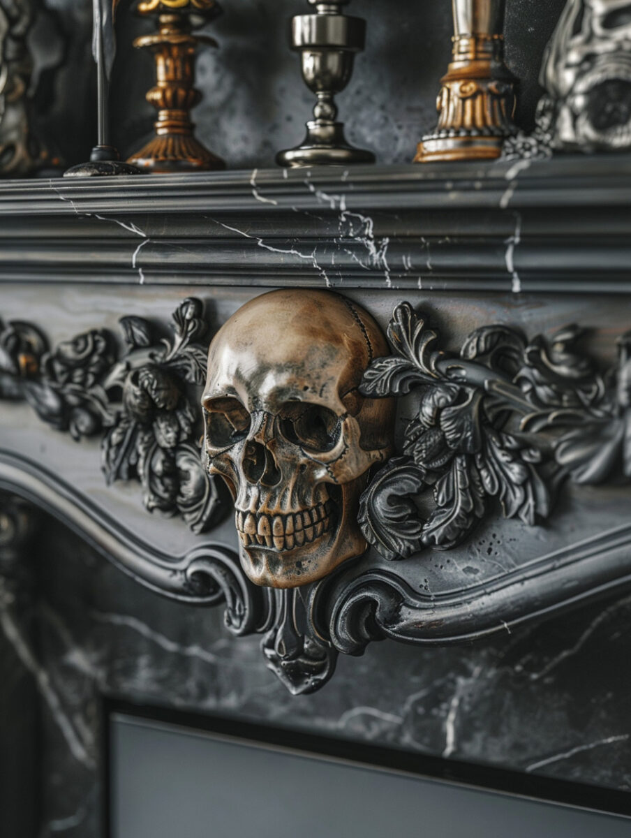 21 Spellbinding Moody Gothic Mantel Decoration Ideas - H.M.G