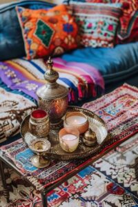 30 Chic Bohemian Coffee Table Decorating Ideas - H.M.G