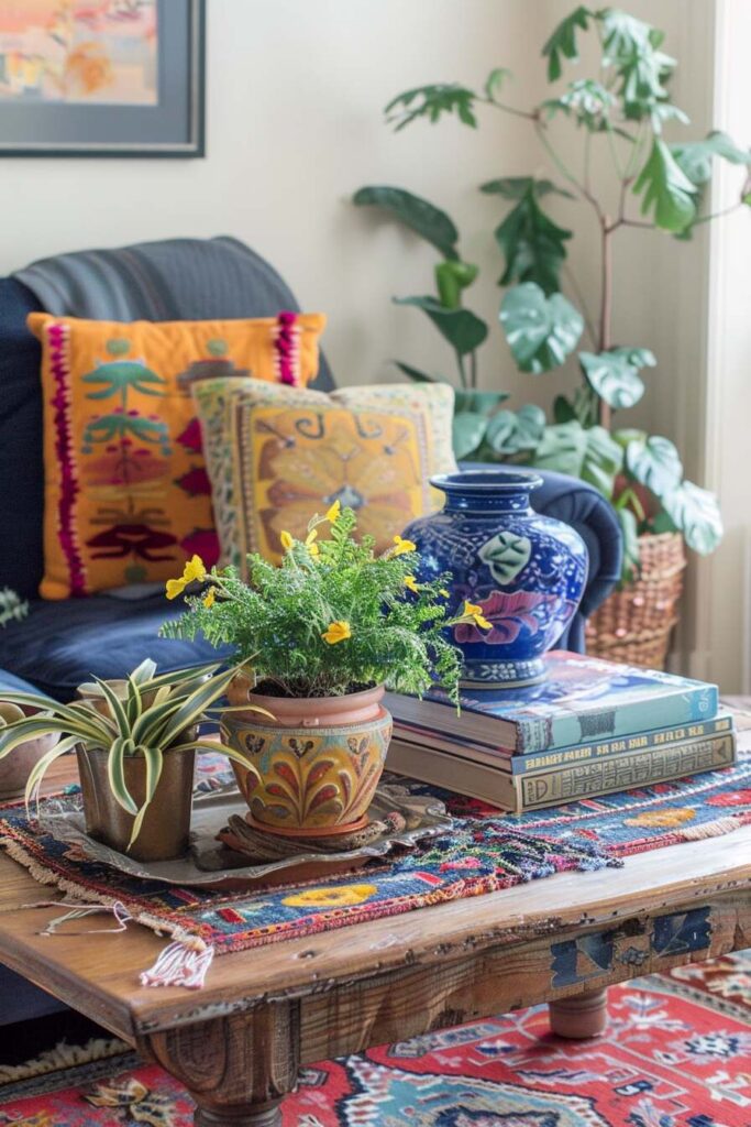 30 Chic Bohemian Coffee Table Decorating Ideas - H.M.G