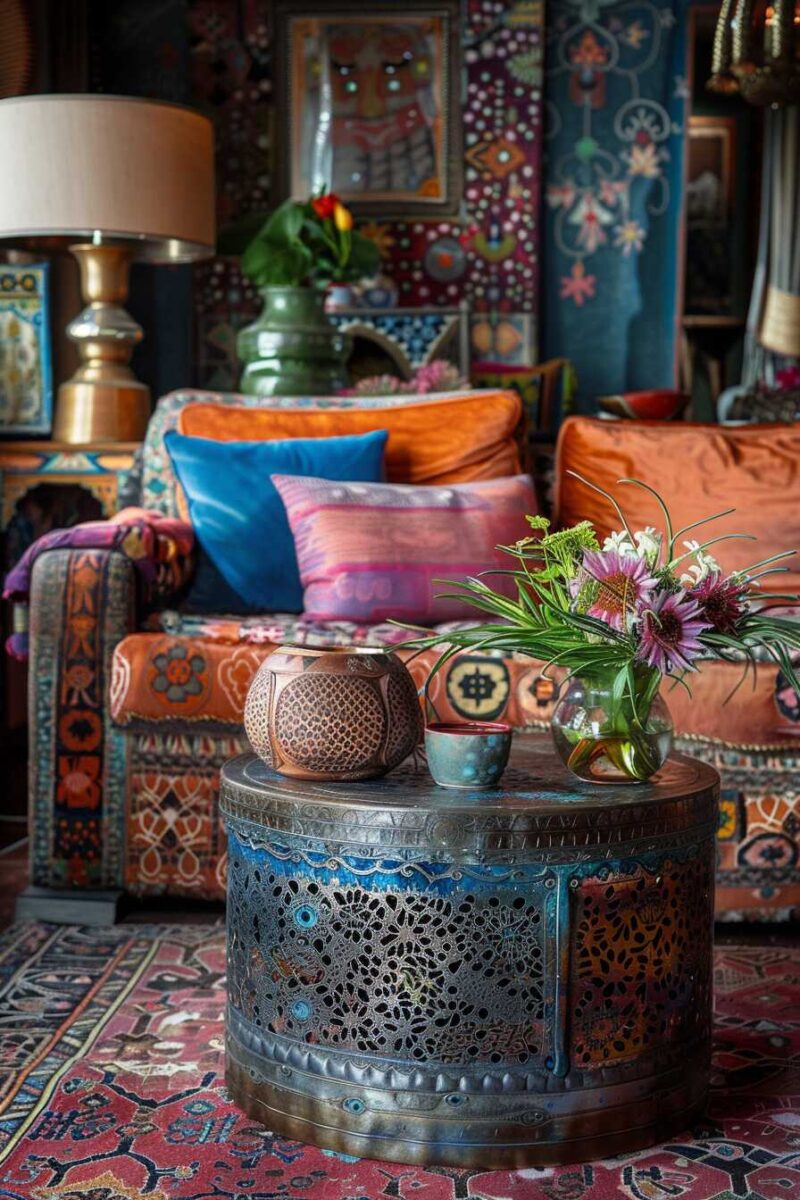 30 Chic Bohemian Coffee Table Decorating Ideas - H.M.G
