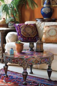 30 Chic Bohemian Coffee Table Decorating Ideas - H.M.G