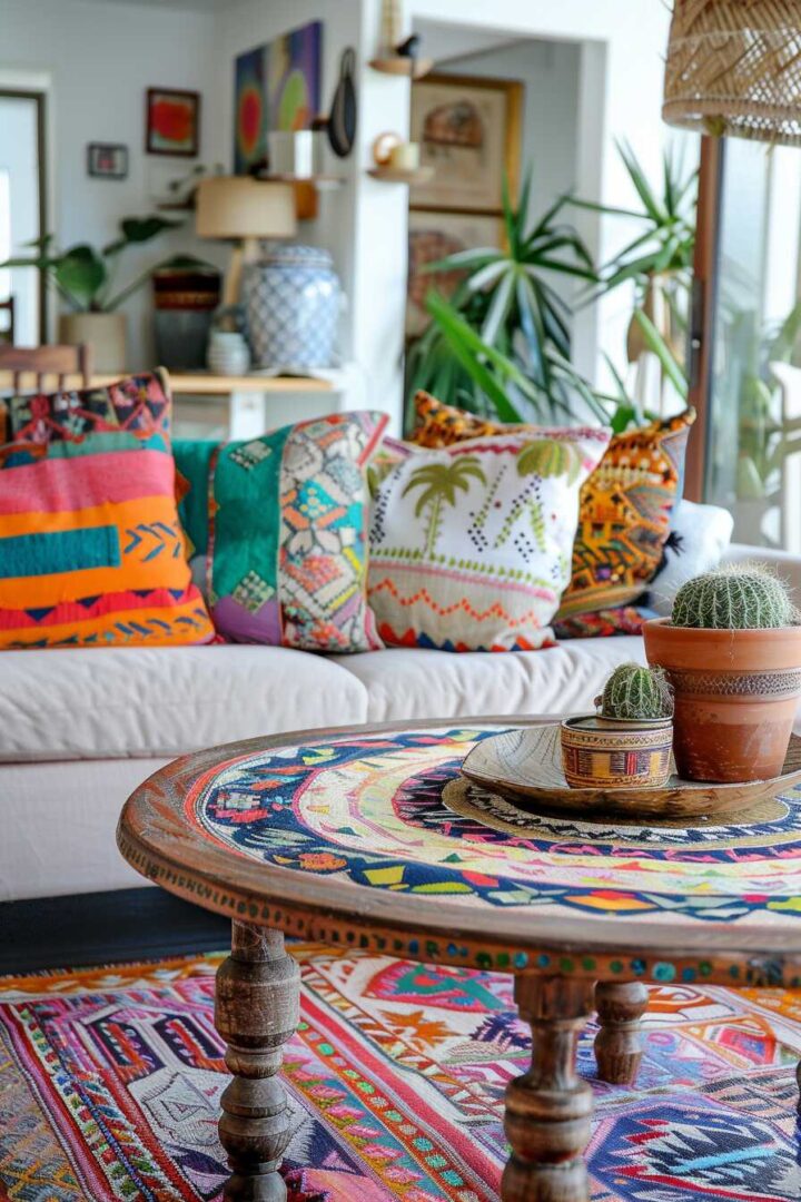 30 Chic Bohemian Coffee Table Decorating Ideas - H.M.G