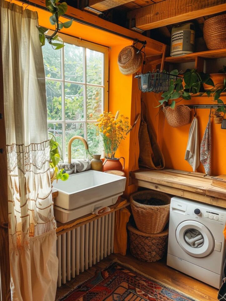 15+ Chic Boho Laundry Room Designs to Elevate Your Space - H.M.G