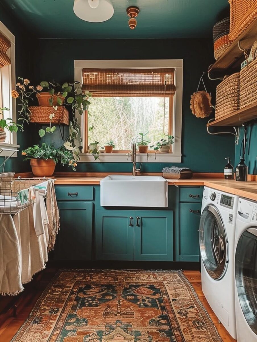 15+ Chic Boho Laundry Room Designs to Elevate Your Space - H.M.G