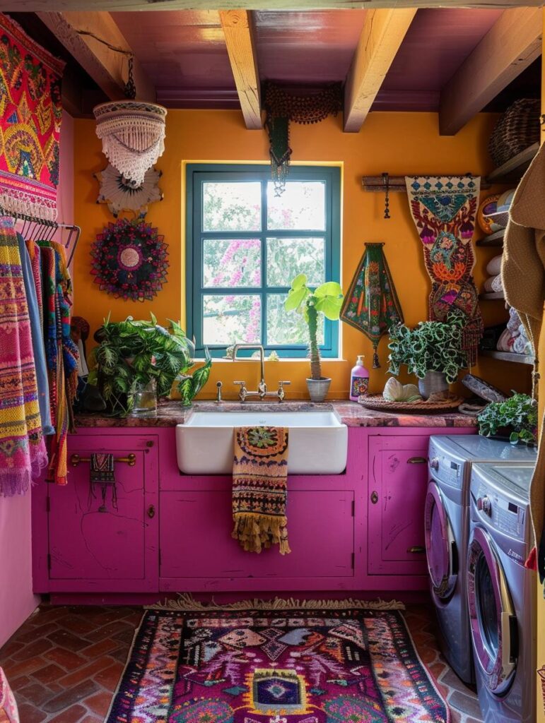 14 Chic Boho Laundry Room Designs to Elevate Your Space - H.M.G