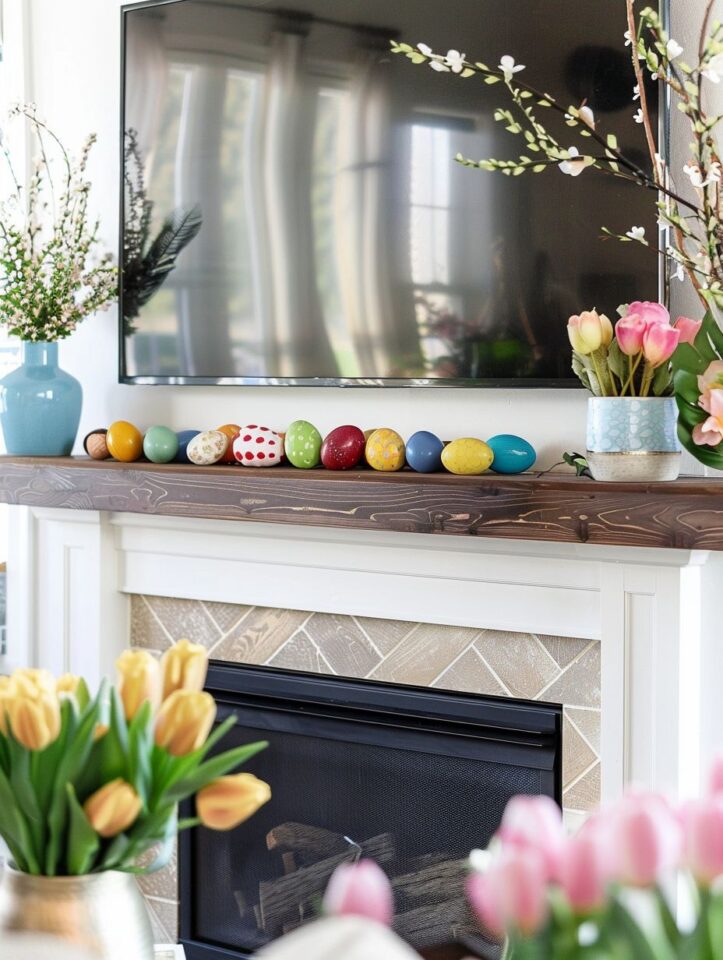 30 Festive Easter Mantel Decorating Ideas to Refresh Your Spring Décor ...