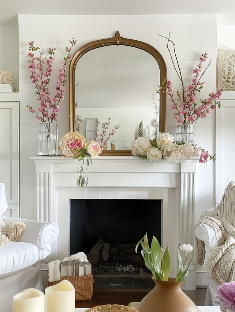 30 Festive Easter Mantel Decorating Ideas to Refresh Your Spring Décor ...