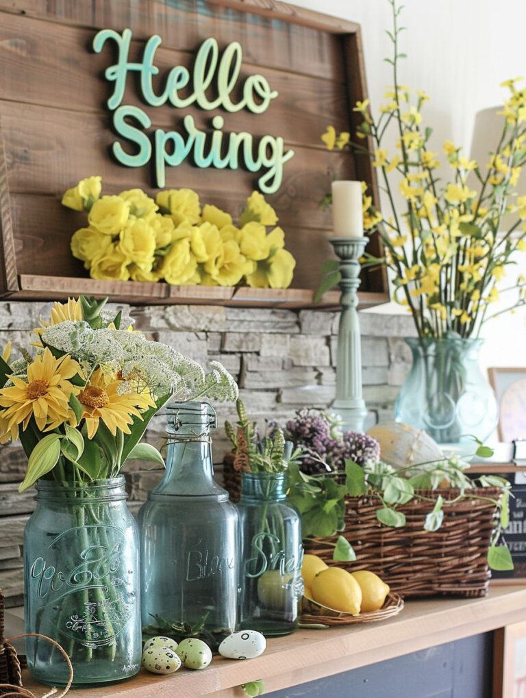 30 Festive Easter Mantel Decorating Ideas to Refresh Your Spring Décor ...