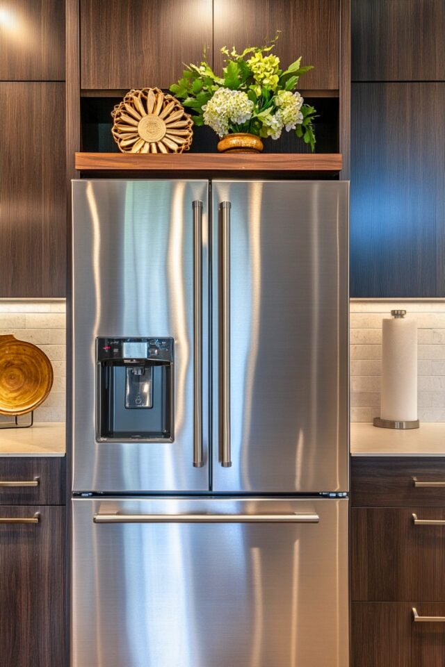 20 Eye-Catching Fridge Top Decor Ideas to Upgrade Your Kitchen Aesthetics - H.M.G