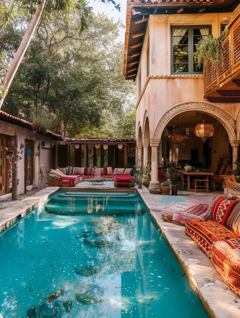 18 Lively Boho Pool Area Ideas for the Perfect Home Vibe - H.M.G