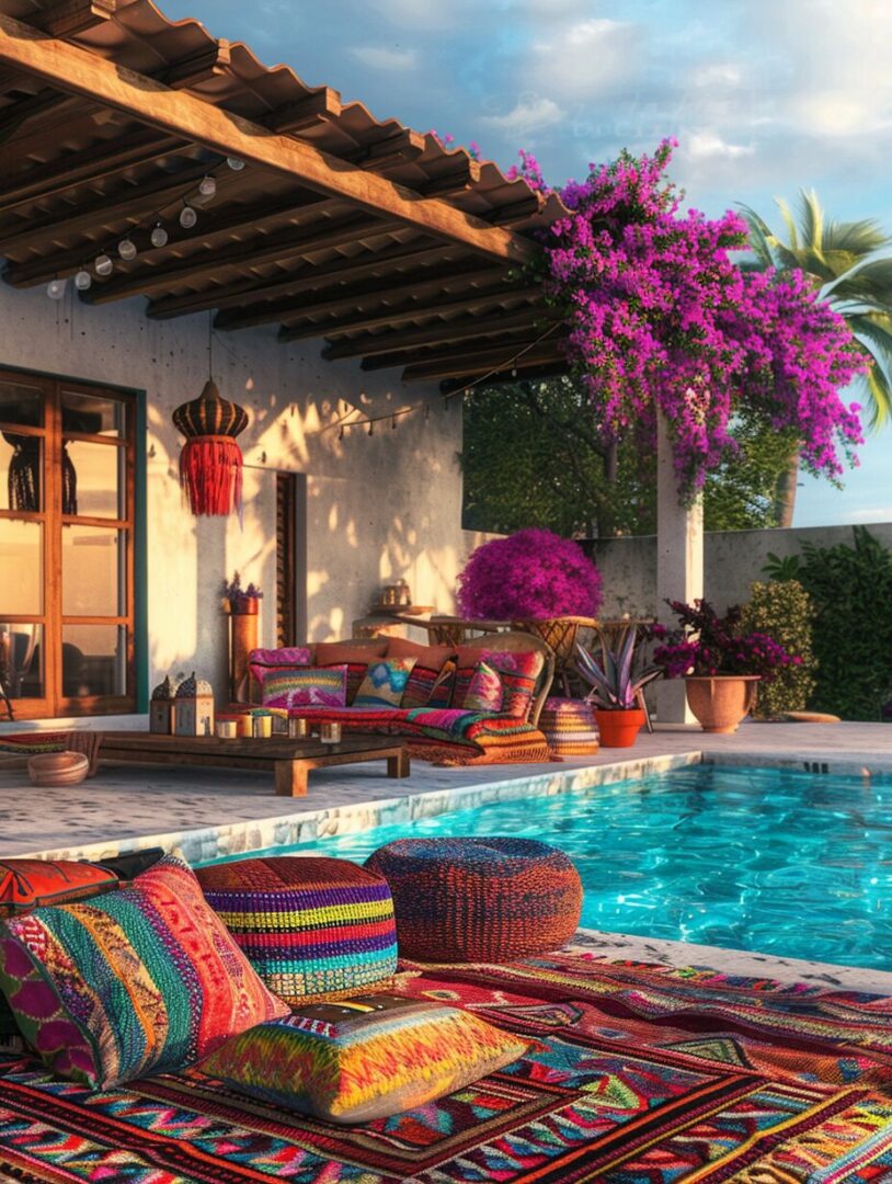 18 Lively Boho Pool Area Ideas for the Perfect Home Vibe - H.M.G