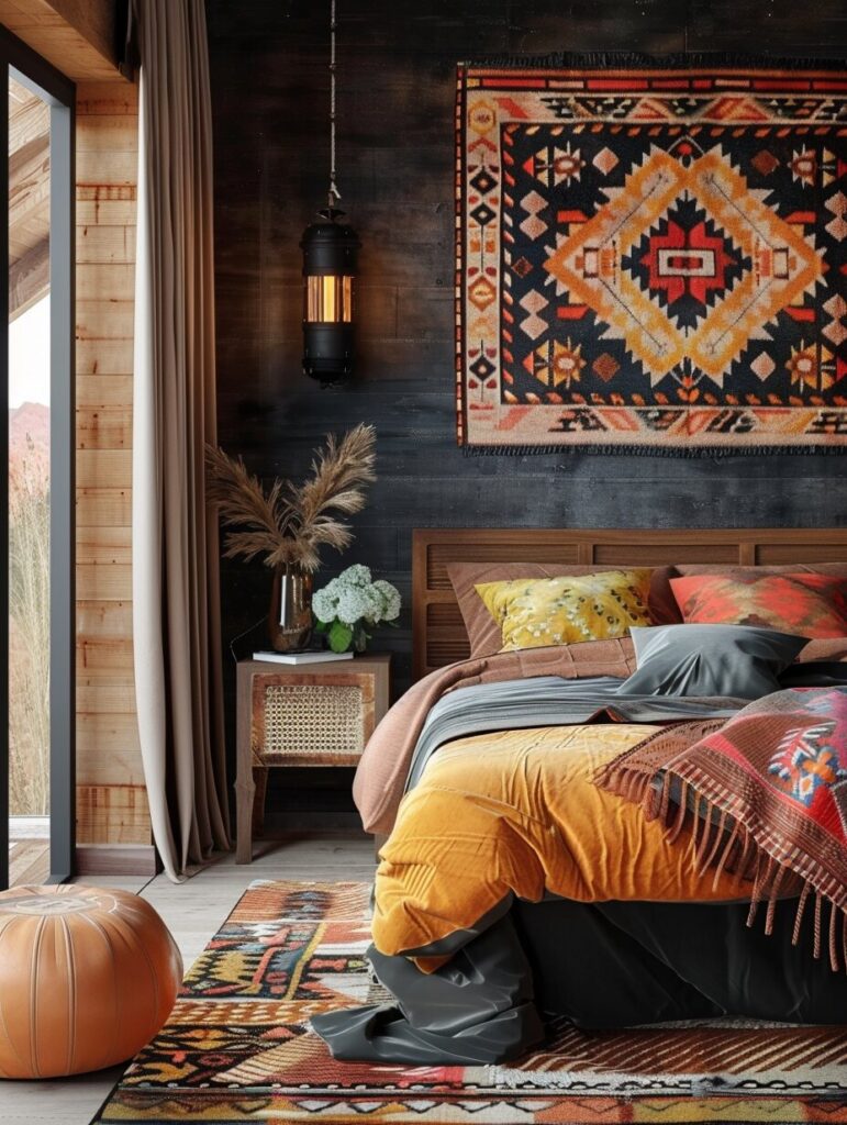 19 Gorgeous Dark Boho Bedroom Ideas You'll Fall in Love With - H.M.G