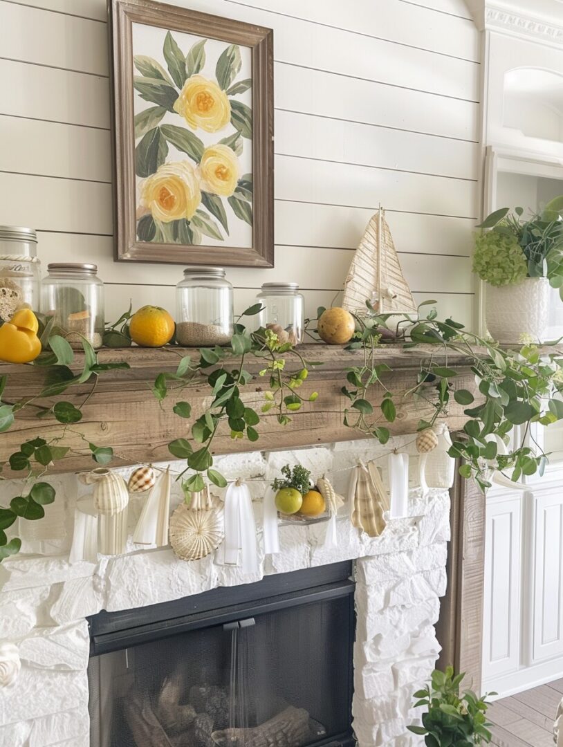 21 Breathtaking Farmhouse Mantel Decoration Ideas - H.M.G