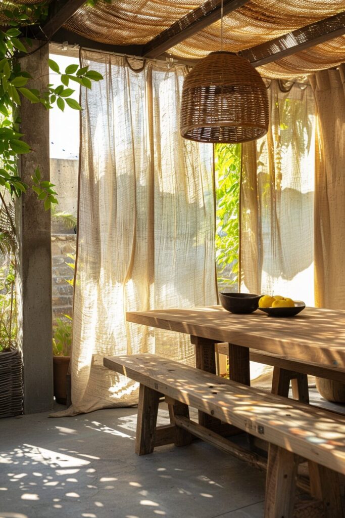 15+ Captivating Patio Curtain Ideas for a Beautiful Backyard - H.M.G