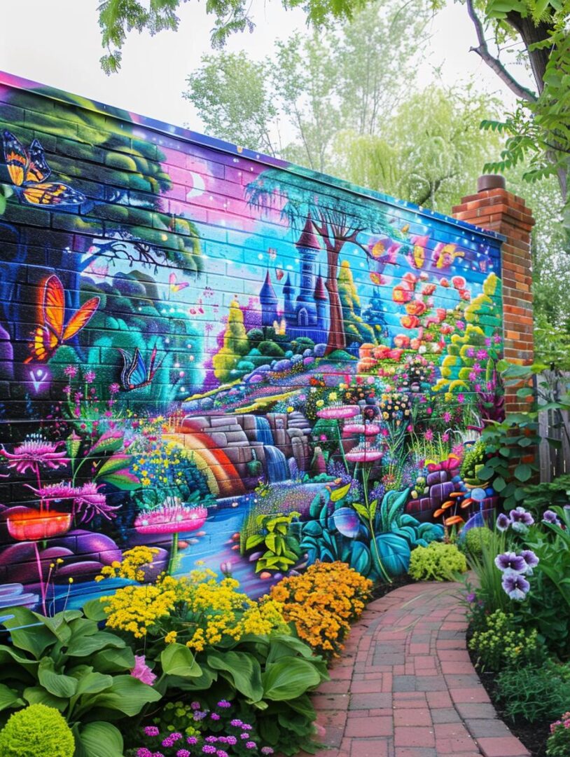 Backyard Feeling Flat? These Garden Wall Paintings Instantly Add Soul ...