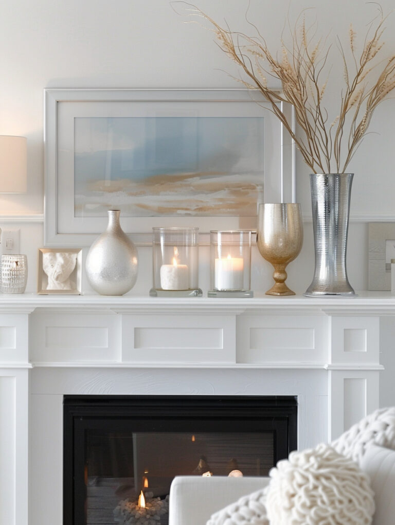 15+ Inspiring Coastal Mantel Decorating Ideas For Your Living Room - H.M.G