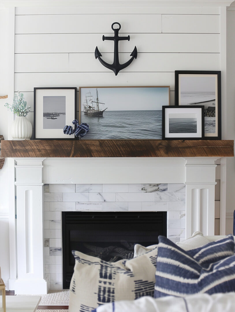 15+ Inspiring Coastal Mantel Decorating Ideas For Your Living Room - H.M.G