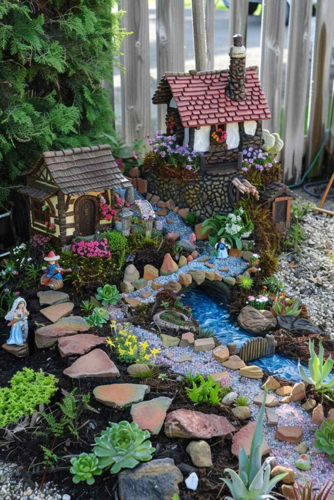 40+ Enchanting Outdoor Fairy Garden Ideas for Your Home - H.M.G