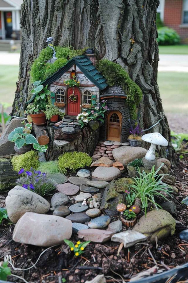 40+ Enchanting Outdoor Fairy Garden Ideas for Your Home - H.M.G