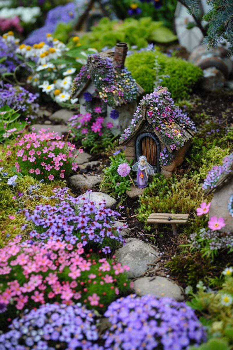 40+ Enchanting Outdoor Fairy Garden Ideas for Your Home - H.M.G