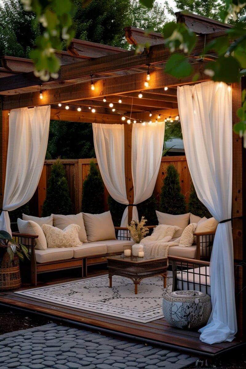 15+ Captivating Patio Curtain Ideas for a Beautiful Backyard - H.M.G