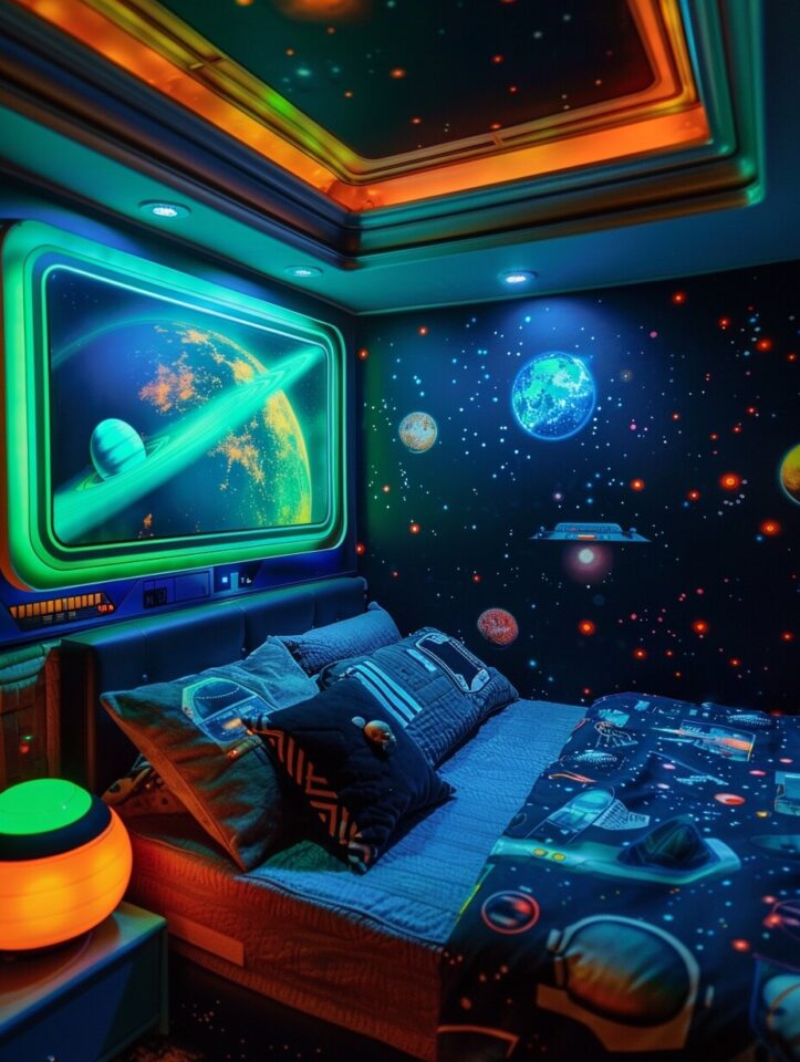 21 Fun and Fantastical Space-Themed Bedroom Ideas for Boy Toddlers - H.M.G