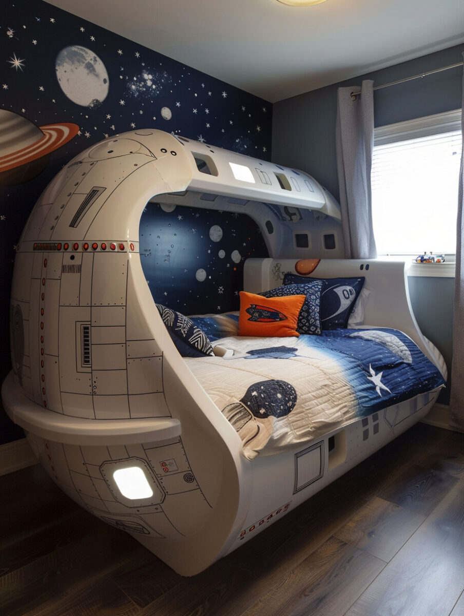 21 Fun and Fantastical Space-Themed Bedroom Ideas for Boy Toddlers - H.M.G