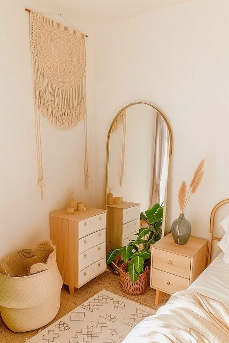 25+ Artistic Boho Mirror Ideas for an Effortlessly Stylish Room - H.M.G