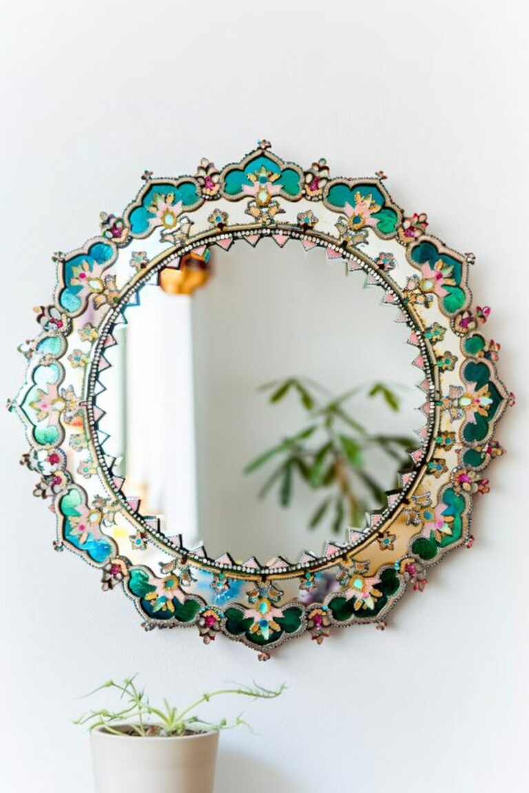 25+ Artistic Boho Mirror Ideas for an Effortlessly Stylish Room - H.M.G