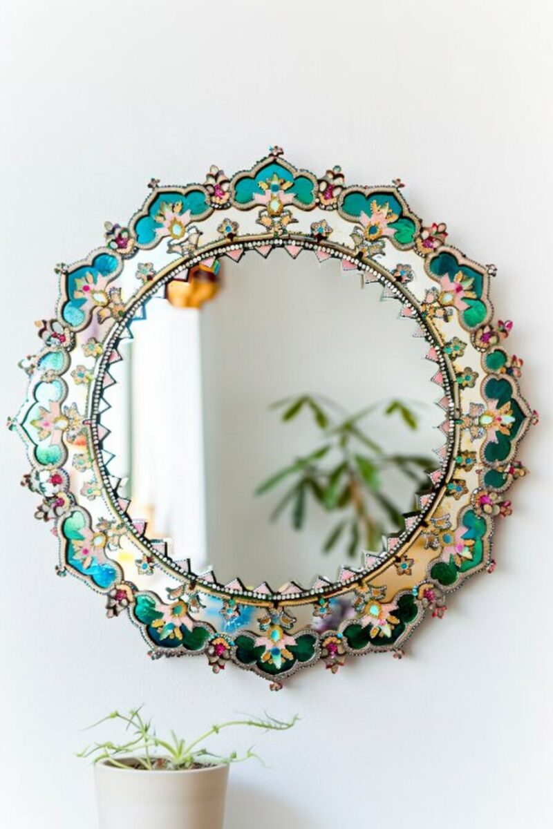 25+ Artistic Boho Mirror Ideas for an Effortlessly Stylish Room - H.M.G