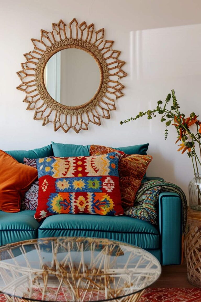 25+ Artistic Boho Mirror Ideas for an Effortlessly Stylish Room - H.M.G