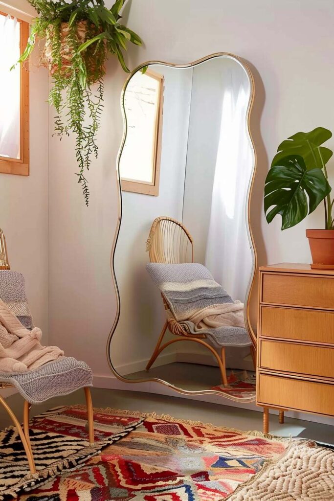 25+ Artistic Boho Mirror Ideas for an Effortlessly Stylish Room - H.M.G