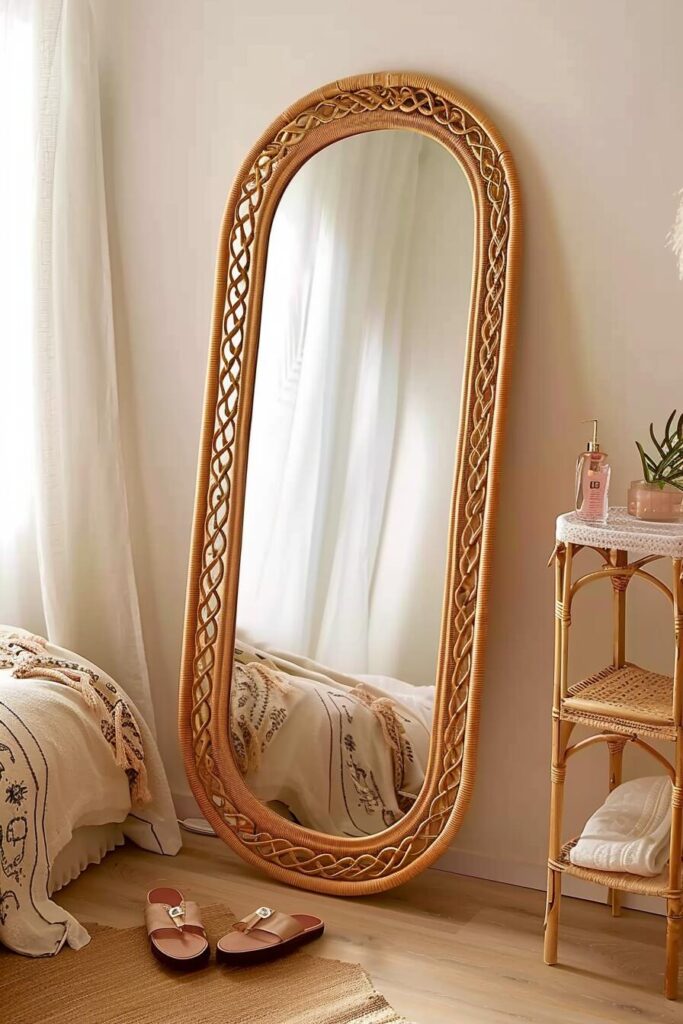 25+ Artistic Boho Mirror Ideas for an Effortlessly Stylish Room - H.M.G