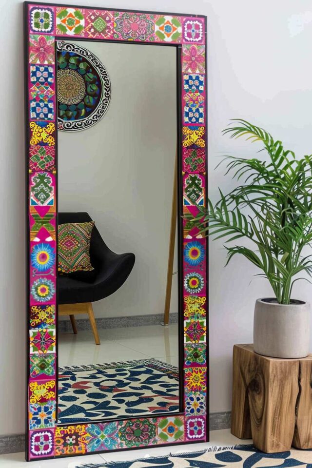 25+ Artistic Boho Mirror Ideas for an Effortlessly Stylish Room - H.M.G