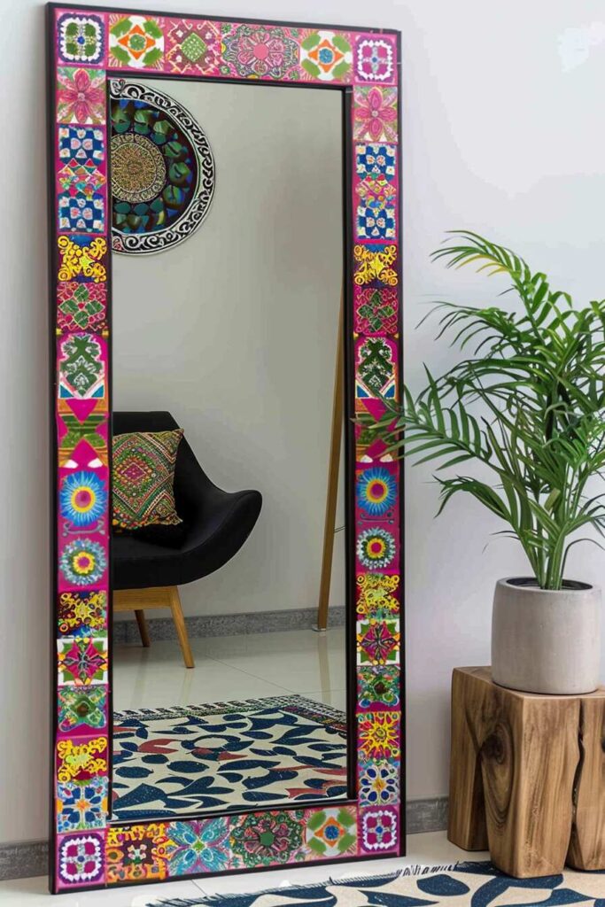 25+ Artistic Boho Mirror Ideas for an Effortlessly Stylish Room - H.M.G